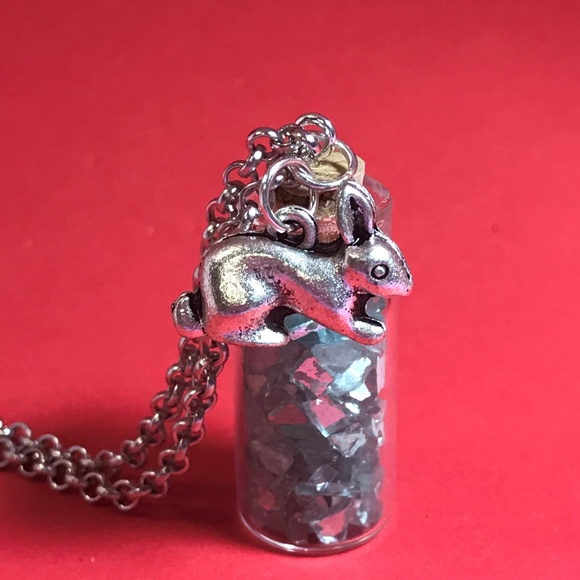 Handmade | Jewelry | Rabbit Wish Glass Bottle Cork Stopper Necklace ...